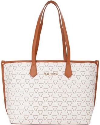 Valentino Lady Re Shopping Bag Bianco/Cuoio