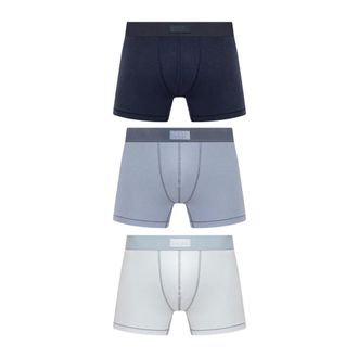 SKIMS Skims, Homme, Sous-v&ecirc;tements, Bleu, Taille: L Boxer en coton 7,6 cm - Pack de 3