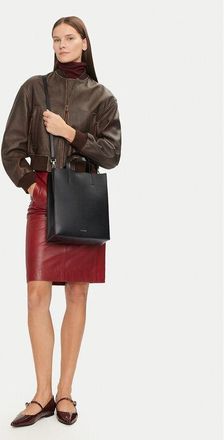 Calvin Klein Handtasche Line Lthr Mini Tote 32 LV04F3002G Schwarz