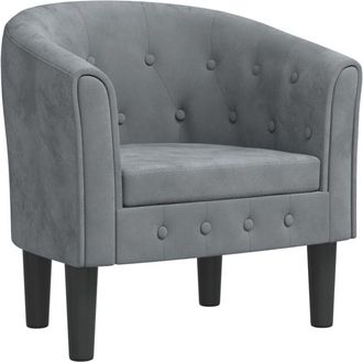 vidaXL Clubsessel Dunkelgrau Samt Vidaxl