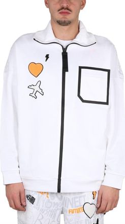 HUGO BOSS Logo Cotton Sweatshirt - White