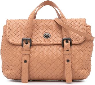 Bottega Veneta Hobo Bags - Intrecciato Flap Satchel - Gr. unisize - in Braun - f&uuml;r Damen