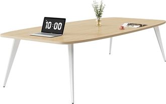 Generic Konferenztisch, gro&szlig;er ovaler Konferenztisch 160 cm (63 Zoll) f&uuml;r 6 Personen, moderner Besprechungsraum- und Sitzungssaal-M&ouml;belstil, stilvoller Schulu