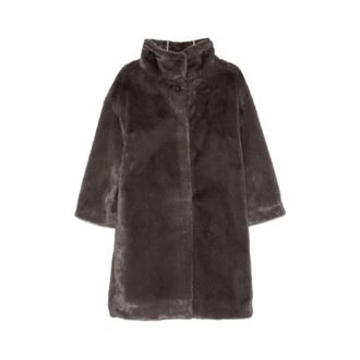 Herno Funnel-neck Three-Quarter Sleeve Coat - - Coats - Damen - Grau - XS