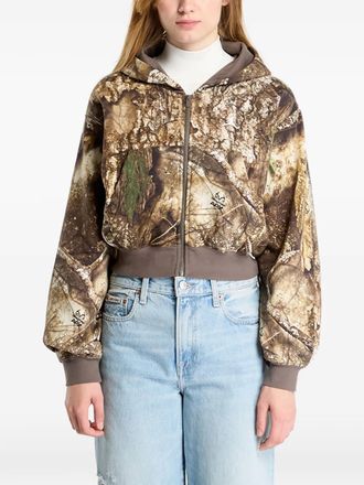 Nike Jordan hoodie Brooklyn &agrave; fermeture zipp&eacute;e - Marron