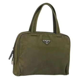 Prada Sac &agrave; main vintage en nylon Pre-owned - Femme - Pre-owned - Vert - Taille: ONE Size