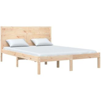 vidaXL Lit avec structure en bois classique 160x200cm en différentes couleurs couleur : Brun clair