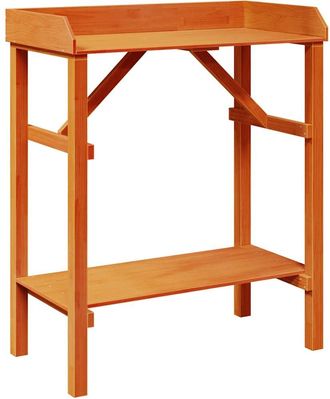 Generic Gartentopftisch mit 2-stufiger Aufbewahrung, Gartenarbeitsplatz Im Freien mit Erh&ouml;htem Rand f&uuml;r Terrasse, Hinterhof und Innengartenarbeit (Akazie)