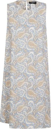 Max Mara Femme, Robes, Gris, Taille: 36 FR Printed Cotton Basketweave A-line Dress