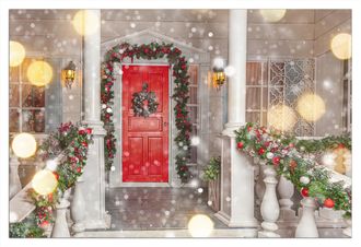 Wallario selbstklebendes Poster - Willkommen im Weihnachtszauber, Aufkleber in Premiumqualit&auml;t, Klebefolie Gr&ouml;&szlig;e: 61 x 91,5 cm (Maxiposter)