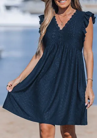 Cupshe Strandkleid Spitzenbesetztes &auml;rmelloses Kleid