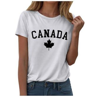 Generic T-shirt pour femme avec inscription &laquo; Keep Canada Flag &raquo;, Blanc., XXL