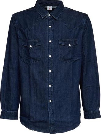 Edwin Homme, Chemises, Bleu, Taille: S Chemise Western