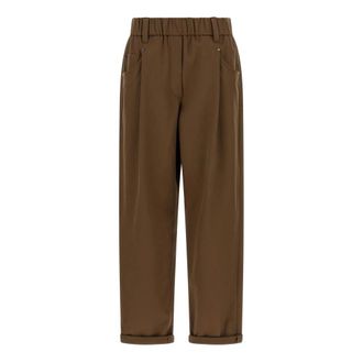 Brunello Cucinelli Damen, Hosen, Braun, LGr&ouml;&szlig;e
