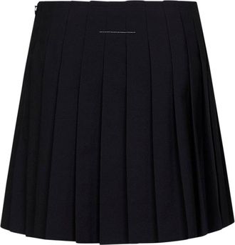 Maison Margiela Pleated Mini Skirt - Black