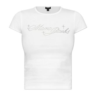 Marc Jacobs Logo Top - - Tops - Damen - Wei&szlig; - S