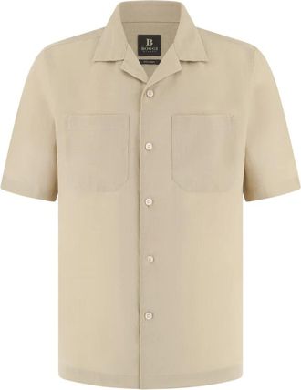 Boggi Milano Homme, Chemises, Beige, Taille: XL Chemise en Lin Coupe Regular