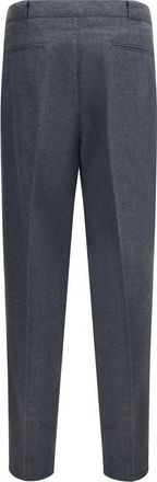 Brunello Cucinelli Virgin Wool Canvas Pleated Trousers - Grey
