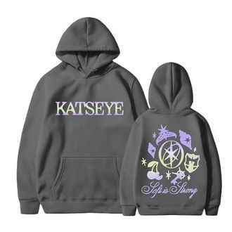 Generic Sweat &agrave; capuche pour femme Kpop Fan Support Merch Sweat-shirt mode style cor&eacute;en Sweat &agrave; capuche pour femme Pull &agrave; capuche Y2K Harajuku Streetwear, gri