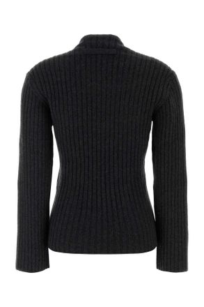 Victoria Beckham Ribbed Wool-Cashmere Sweater - Black