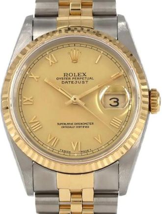 Rolex Pre-owned Datejust 16233 - Homme - Pre-owned - Jaune - Taille: ONE Size