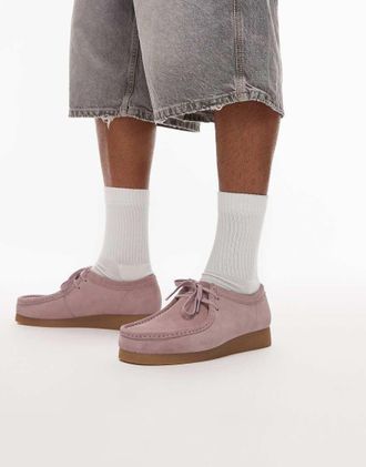 Clarks Wallabee Evo - Chaussures en daim - Rose clair