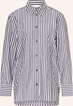 Ganni Oversized-Hemdbluse schwarz