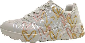 Skechers M&auml;dchen UNO Lite Metallic Love Sneaker, Naturfarben Mehrfarbig, 36.5 EU