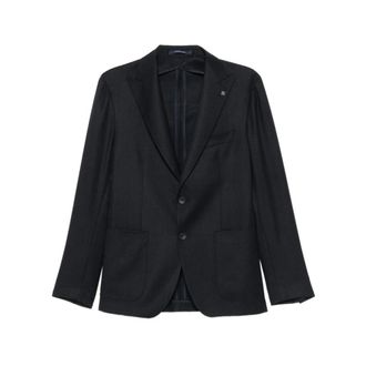 Tagliatore Herringbone Jacket - - Jackets - Herren - Blau - M