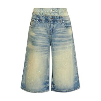 Misbhv Misbhv, Homme, Shorts, Bleu, Taille: W31 Short en denim effet vieilli