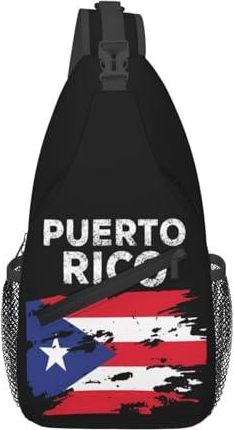 Generic Drapeau De Porto Rico Sac Banane D&eacute;contract&eacute; Sacs &Agrave; Dos Pratique Sac Poitrine Pour Cyclisme Shopping Camping