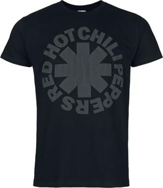 Red Hot Chili Peppers Classic Logo Homme T-Shirt Manches Courtes Noir L