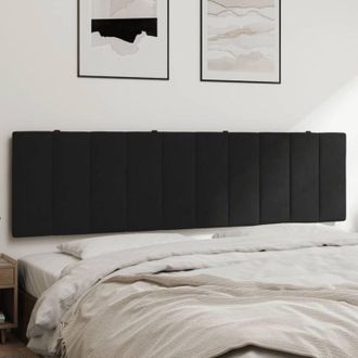 vidaXL Kopfteil-Kissen Hanko Schwarz 180 cm Samt Vidaxl