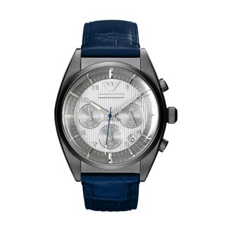 Emporio Armani unisex, Accessoires, Bleu, Taille: ONE Size Montre Chrono Franco Large Emporio Armani