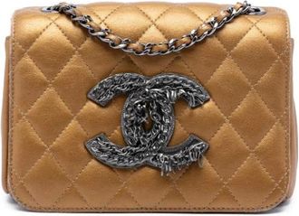 Chanel Pre-owned Sac bandouli&egrave;re matelass&eacute; vintage en cuir dagneau - Femme - Pre-owned - Jaune - Taille: ONE Size