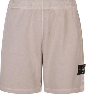 Stone Island Homme, Shorts, Beige, Taille: L Shorts en molleton Malfil&eacute; Effet Old