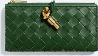 Bottega Veneta Portefeuille long Andiamo - Vert - Femme - Unisex