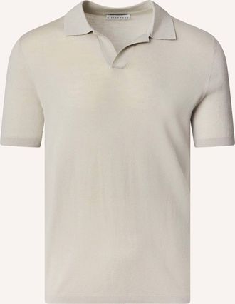 Kiefermann Kiefermann Strick-Poloshirt Luras Aus Merino beige