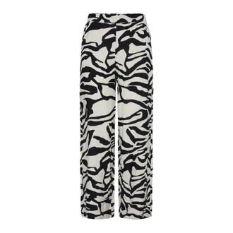 Ichi Wide Hosen - - Trousers - Damen - Schwarzk - L