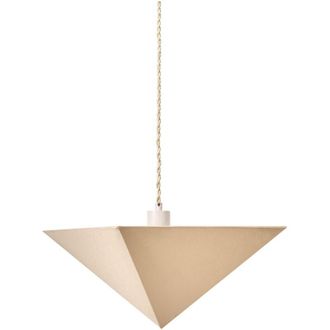 Beliani Lampe Suspendue Moderne Pied en Fer Abat-Jour en Tissu &Eacute;clairage dAmbiance Beige Dudo