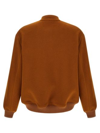 Valentino Garavani Virgin Wool and Cashmere Bomber Jacket - Tobacco