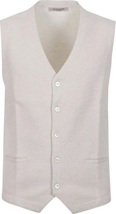 La Fileria Homme, Costumes, Beige, Taille: XL Knit Vest