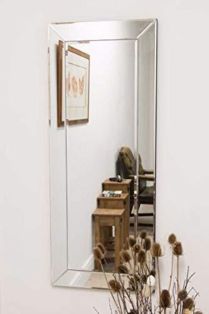 MirrorOutlet Große Single Edge venezianischen modernes Kleid Wandspiegel 3 FT10 X 1 FT6 (117 x 46 cm)