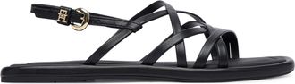 Tommy Hilfiger Sandalen Tommy Hilfiger Flat Strappy FW0FW09220 Schwarz
