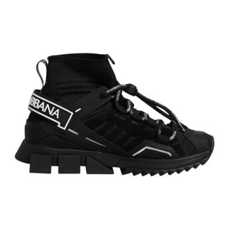 Dolce & Gabbana Schwarze HighTop Sock Sneakers Sorrento Modell - - Shoes - Damen - Schwarzk - 36 EU