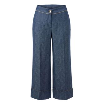 Trussardi Pantalon large - Femme - Pantalons - Bleu - Taille: 44 FR