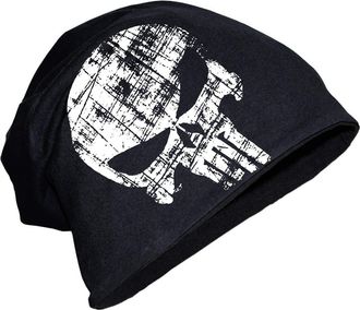 Spass Kostet Herren Long Beanie Totenkopf Skull Motiv Black Schwarz Gr&ouml;&szlig;e XS bis XXL