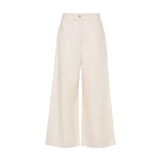 Max Mara Femme, Pantalons, Beige, Taille: 40 FR Pantalon Large