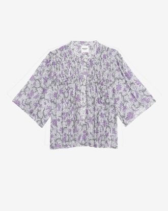 Isabel Marant Blouse Destiny - Femme - &Eacute;cru-lilas - Taille34 - Marant &Eacute;toile