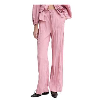 Stine Goya 2342 Plissierte Poly Weite Hose mit Bindeband - - Trousers - Damen - Rosa - XL